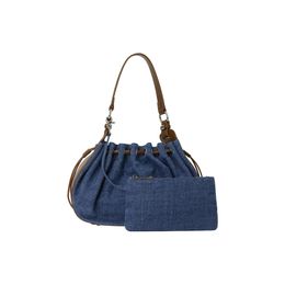NAEMI Beuteltasche Damen Gr&ouml;&szlig;e One Size blue denim / dunkelbraun