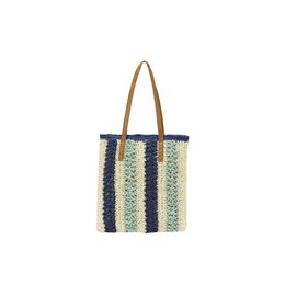 Ebeeza Shopper Damen Gr&ouml;&szlig;e One Size beige / navy / t&uuml;rkis