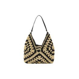 Ebeeza Handtasche 'Hobo' Damen Gr&ouml;&szlig;e One Size beige / schwarz