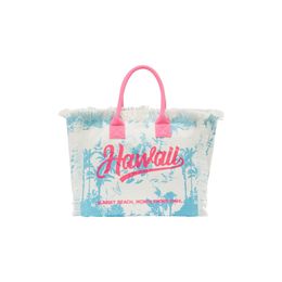 Ebeeza Shopper Damen Gr&ouml;&szlig;e One Size hellblau / dunkelpink / wei&szlig;