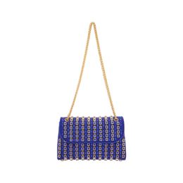 NAEMI Schultertasche Damen Gr&ouml;&szlig;e One Size royalblau / gold