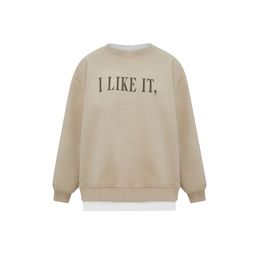 HOMEBASE Sweatshirt Damen Gr&ouml;&szlig;e XS/S beige / schoko / wei&szlig;