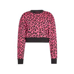 Swirly Sweatshirt Damen Gr&ouml;&szlig;e S hellpink / schwarz