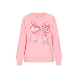 Swirly Sweatshirt 'Back To School' Damen Gr&ouml;&szlig;e L rosa / magenta / wei&szlig;