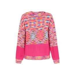 Swirly Pullover 'Back To School' Damen Gr&ouml;&szlig;e XL hellblau / gelb / lila / pink