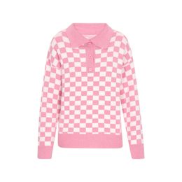 Swirly Pullover Damen Gr&ouml;&szlig;e XL pink / wei&szlig;