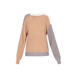 Sanika Pullover 'Fashion Lover' Damen Gr&ouml;&szlig;e XL beige / dunkelgrau