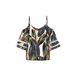 NAEMI Blouse 'Fashion Look' female size S Night blue / Yellow / Green / White