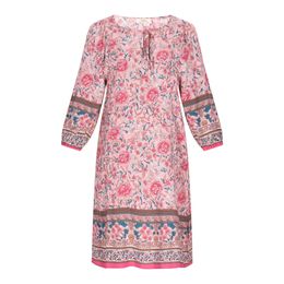 Gaya Kleid 'Boho Fashion' Damen Gr&ouml;&szlig;e 40 braun / petrol / pink / rosa Winterkleid