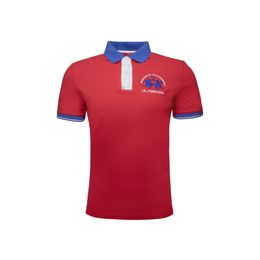 La Martina Poloshirt 'MAP005' Herren Gr&ouml;&szlig;e M blau / rot / wei&szlig;