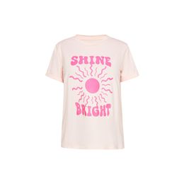 Sanika T-Shirt 'Fashion Look' Damen Gr&ouml;&szlig;e S hellbeige / pink