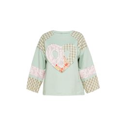 Sanika Shirt 'Fashion Look' Damen Gr&ouml;&szlig;e S beige / mint / pastellpink / rot