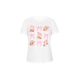 NALLY T-Shirt 'Fashion Look' Damen Gr&ouml;&szlig;e M hellbraun / anthrazit / hellpink / wei&szlig;
