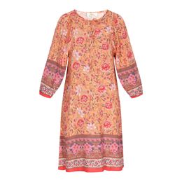 Gaya Kleid 'Fashion Collection' Damen Gr&ouml;&szlig;e 38 dunkellila / orange / pink / wei&szlig; Sommerkleid