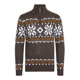 !Solid Pullover 'Norwin' Herren Gr&ouml;&szlig;e XXXL braun / hellbraun / wei&szlig;