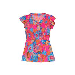 FELIPA Blouse 'Fashion Look' female size XL Blue / Brown / Mandarine / Pink