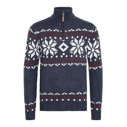 !Solid Sweater 'Norwin' male size L Dark blue / Dark red / White