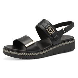 Tamaris Sandale Damen Gr&ouml;&szlig;e 42 gold / schwarz
