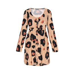 NALLY Kleid Damen Gr&ouml;&szlig;e 40 braun / orange / schwarz Sommerkleid