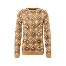 Blend Pullover Herren Gr&ouml;&szlig;e L cognac / cappuccino / schwarz / wei&szlig;