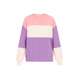 swirly Sweatshirt 'Back To School' female size L Light beige / Purple / Light pink