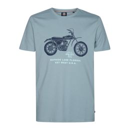 PETROL INDUSTRIES T-Shirt 'Manta' Herren Gr&ouml;&szlig;e S navy / rauchblau / hellblau