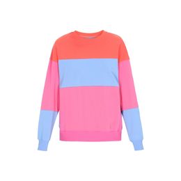 swirly Sweatshirt 'Back To School' female size M Dusty blue / Dark pink / Cranberry