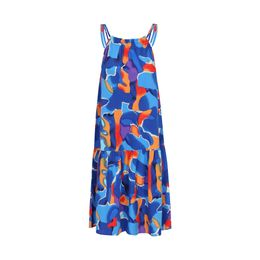 Ebeeza Kleid 'Spring Summer' Damen Gr&ouml;&szlig;e 34 blau / royalblau / orange / hummer Winterkleid