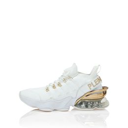 Plein Sport Sneaker 'Tiger Attack//Gen.X.04' Herren Gr&ouml;&szlig;e 35 gold / wei&szlig; Sommerschuhe