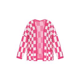 ROCKEASY Knit Cardigan female size XL Pink / White