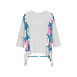 Sanika Shirt 'Fashion Look' Damen Gr&ouml;&szlig;e M grau / petrol / apricot / pink