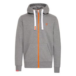 !Solid Sweatjacke 'Benn ' Herren Gr&ouml;&szlig;e S grau / orange / wei&szlig;
