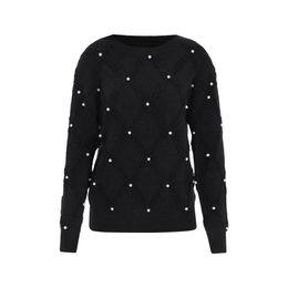 NAEMI Pullover Damen Gr&ouml;&szlig;e S schwarz / perlwei&szlig;