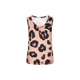 NAEMI Top 'Fashion Look' Damen Gr&ouml;&szlig;e M hellbraun / melone / schwarz