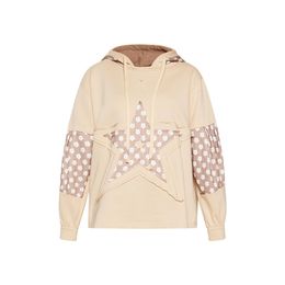 Sanika Sweatshirt Damen Gr&ouml;&szlig;e S beige / hellbraun / wei&szlig;