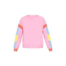 Sanika Sweatshirt Damen Gr&ouml;&szlig;e S hellblau / gelb / orange / pink