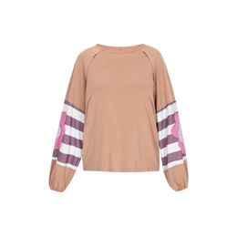 Gaya Sweatshirt 'Fashion Look' Damen Gr&ouml;&szlig;e L cappuccino / brombeer / altrosa / wei&szlig;
