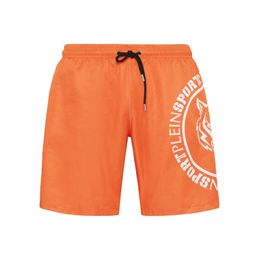 Plein Sport Board Shorts 'Carbon Tiger' male size XXXL Orange / White