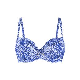 Lingadore Bikini Top Damen Gr&ouml;&szlig;e 90 blau / naturwei&szlig;