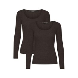oxmo Longsleeve 'Iskat' 2er Pack Damen Gr&ouml;&szlig;e XS schwarz