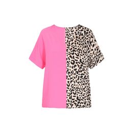 NAEMI T-Shirt 'Fashion Look' Damen Gr&ouml;&szlig;e S dunkelbraun / pink / rosa / schwarz