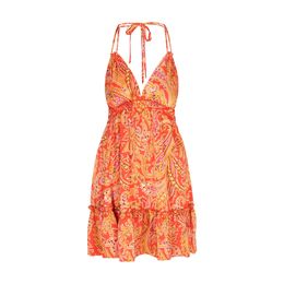 Ebeeza Kleid 'Spring Summer' Damen Gr&ouml;&szlig;e 38 braun / gelb / orange / rosa Winterkleid