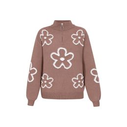 Swirly Pullover Damen Gr&ouml;&szlig;e M braun / wei&szlig;