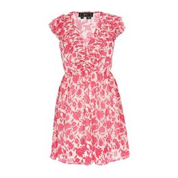 faina Kleid 'Fashion Look' Damen Gr&ouml;&szlig;e 34 himbeer / wei&szlig;