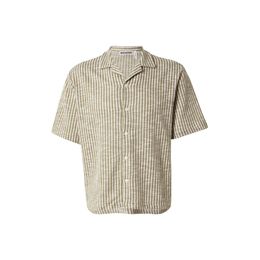 WEEKDAY Hemd Herren Gr&ouml;&szlig;e M khaki / wei&szlig;