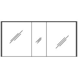Pelipal Serie 6010 Spiegelschrank 154 x 17,6 x 70,9 cm mit LED-Lichtkranz und LED-Profil
