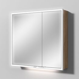 Sanipa Reflection Melamin-Spiegelschrank MILO 80 mit 2 Türen