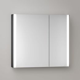 KEUCO Royal Metis LED Aufputz-Spiegelschrank 80 x 71 cm, mit 2 Türen asymmetrisch