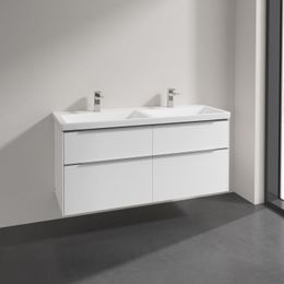 Villeroy & Boch Villeroy & Boch Subway 3.0 Badmöbel-Set 130 cm, 4 Auszüge, Doppelwaschtisch