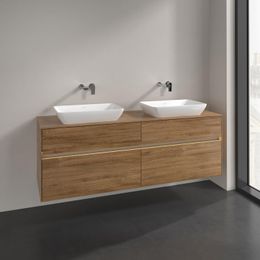 Villeroy & Boch Villeroy & Boch Collaro Waschtischunterschrank 160 x 50 cm, mit 4 Auszügen und LED-Beleuchtung für 2 Venticello Waschtische
